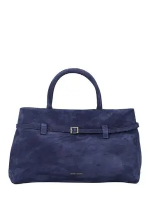 Manu Atelier MANU ATELIER Suede Belted Tote Bag Blu