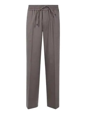 Drole De Monsieur Tailored Wool Blend Trousers - Brown
