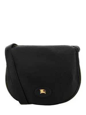 Burberry Leather Tavistock Crossbody Handbag - Black