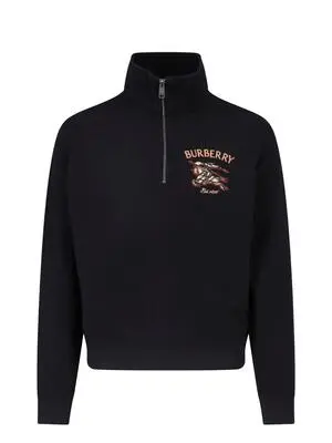 BURBERRY BURBERRY Half-Zip Mock Neck Sweatshirt
