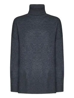 P.a.r.o.s.h Mélange-effect Roll-neck Jumper - Black