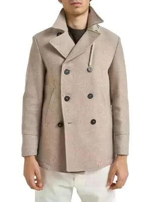 CAMPLIN Double-breasted Pea Coat - Neutrals