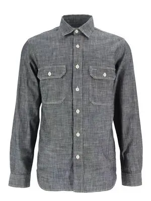 TELA GENOVA Emilio Raw Chambray Shirt Jacket