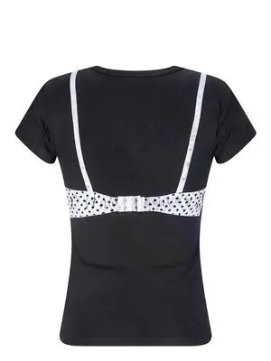 Vaquera Bra-print T-shirt - Black