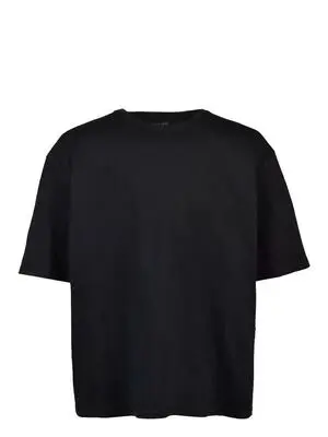 LAST NEST Cracked Cross Logo Graphic-print T-shirt - Black