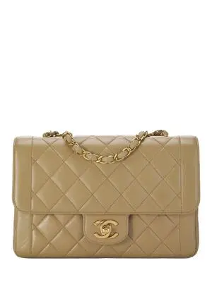 CHANEL Chanel Quilted Lambskin Border Flap Small