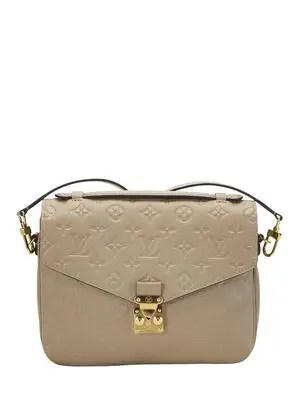 LOUIS VUITTON Louis Vuitton Monogram Empreinte Pochette Metis Crossbody Bag Grey
