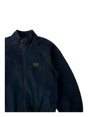 DIME Logo-embroidered Raglan-sleeve Denim Jacket - Blue