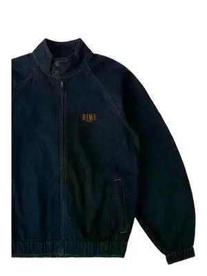 DIME Logo-embroidered Raglan-sleeve Denim Jacket - Blue