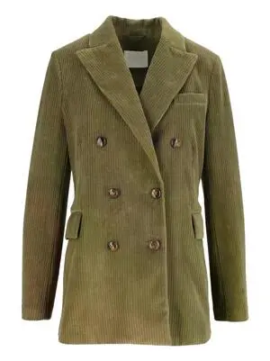 CIRCOLO 1901 Double-breasted Corduroy Blazer - Green