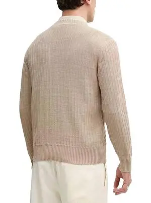 Sisley Ribbed-knit V-neck Sweater - Neutrals