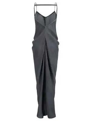 OUDE WAAG Washed Halter-neck Draped Maxi Dress - Grey
