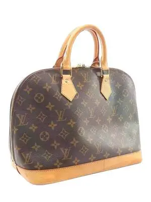 LOUIS VUITTON Monogram Alma Tote Bag - Brown
