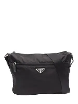 Prada 2013-2026 Tessuto Zip Top Crossbody Bag - Black