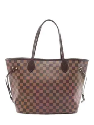 LOUIS VUITTON Damier Ebene Neverfull Tote Bag - Brown