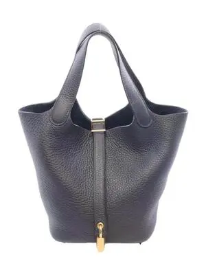 Hermès Caban Clemence Pm Picotin Lock Tote Bag - Blue