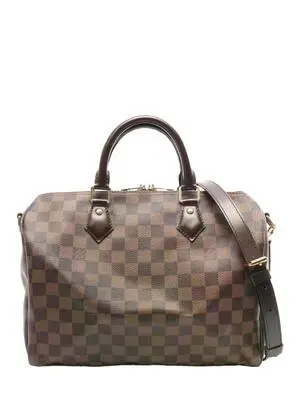 LOUIS VUITTON Damier Ebene Speedy Bandouliere 30 Satchel - Brown