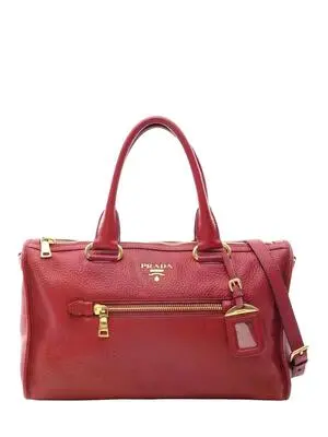 PRADA Prada Pebbled Leather Tote Bag