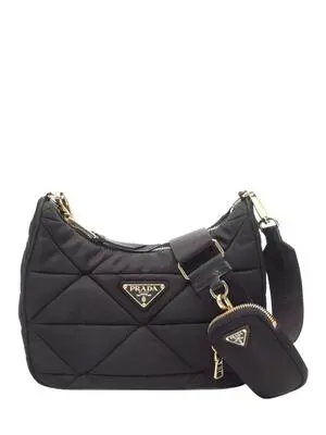 Prada Quilted Shoulder Bag - Black