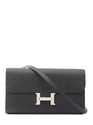 Hermès Constance Leather Shoulder Bag - Black