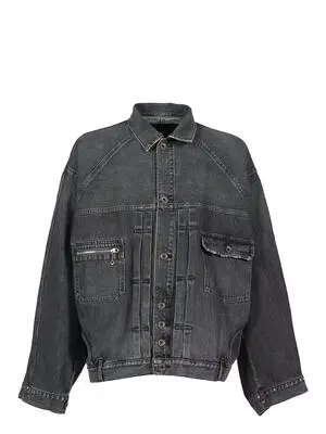 DAIRIKU Inception Washed Denim Jacket - Grey
