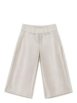 HEDARE Leather Capri Trousers - Grey