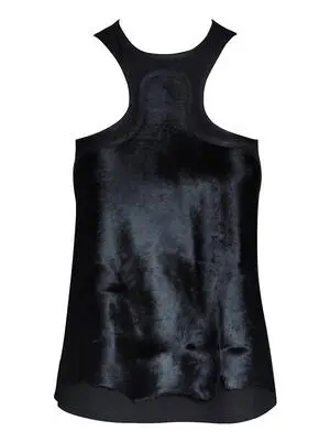 HEDARE Hedare Kass Hairy Leather Tank Top