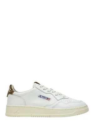 AUTRY Autry Medalist Leather Low White/leopard