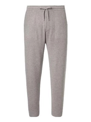 Brunello Cucinelli Ribbed-knit Cashmere Sweatpants - Beige