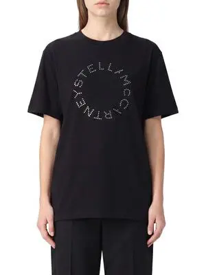 Stella McCartney Cotton T-shirt With Logo - Black