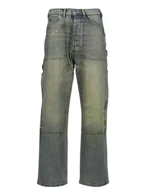 NO MAINTENANCE Mud-wash Double-knee Jeans - Blue