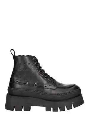 SUMMERY COPENHAGEN Cph697 Lace-up Platform Boots - Black