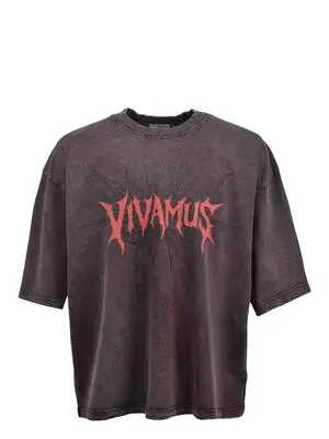 VIVAMUS Butterfly Graphic Print T-shirt - Grey