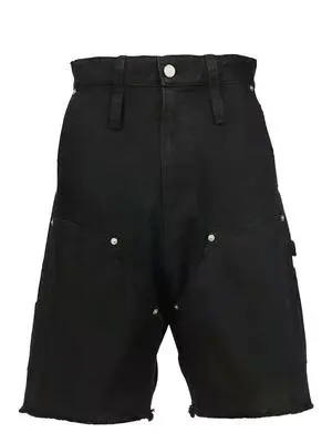 WIZZARD Double-knee Pleated Shorts - Black