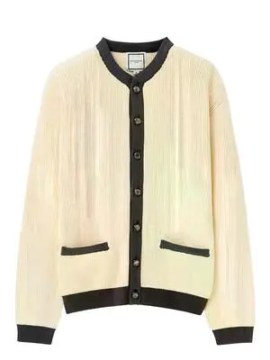 WOOYOUNGMI Ribbed-knit Buttoned Cardigan - Neutrals