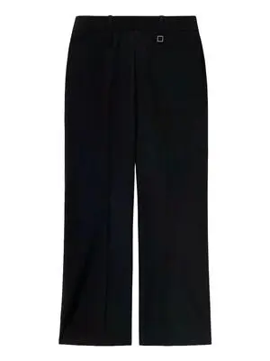 WOOYOUNGMI Logo-detail Belt-loop Trousers - Black