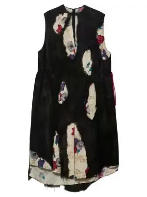 Prada Devoré Georgette Dress - Black