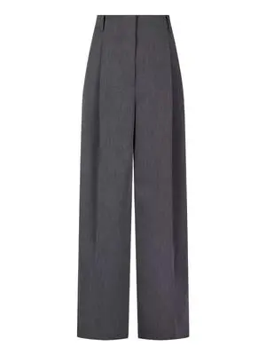 STUDIO TOMBOY Pleated Wide-leg Tailored Trousers - Grey