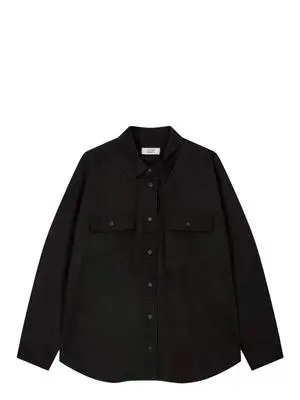 STUDIO TOMBOY Button-down Flap-pocket Shirt - Black