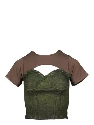 VIVAMUS VIVAMUS Stud-Embellished Cut-Out T-Shirt
