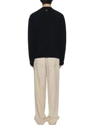 WOOYOUNGMI Logo-embroidered Button-fastening Cardigan - Black