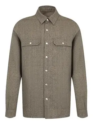 RICK OWENS Outershirt 'black Melange'