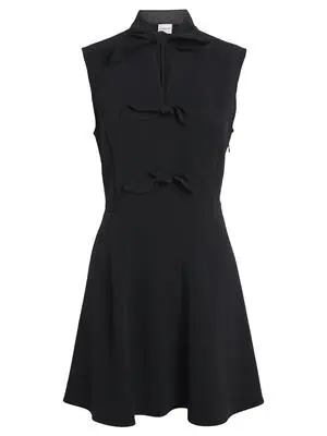 Claudie Pierlot Tie-front Mini Skater Dress - Black