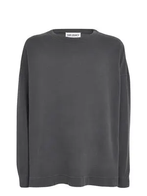 OUR LEGACY Cotton-Linen-Blend Slack Sweatshirt