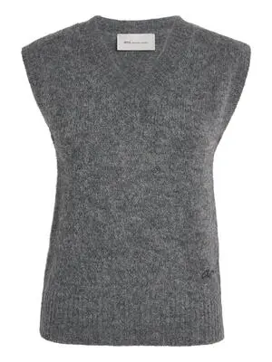 AMI Paris Wool Sleeveless Sweater - Grey
