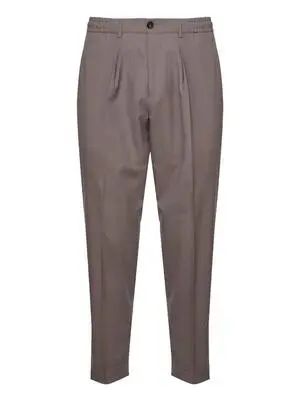 BE ABLE Wool-blend Tailored Pants With Stretch - Brown