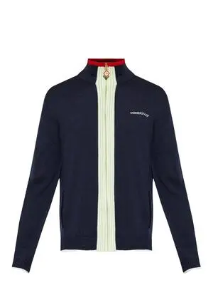 Casablanca Merino Wool Coat - Navy