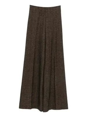 Harris Wharf London Herringbone Trousers - Brown