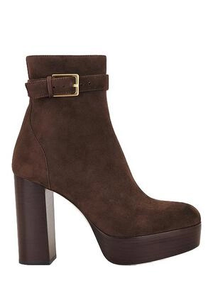 Paige Suede Platform Boots - Chocolate