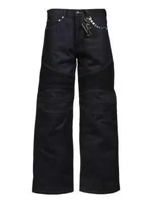 N.HOOLYWOOD N.HOOLYWOOD Wide-Leg Biker Jeans